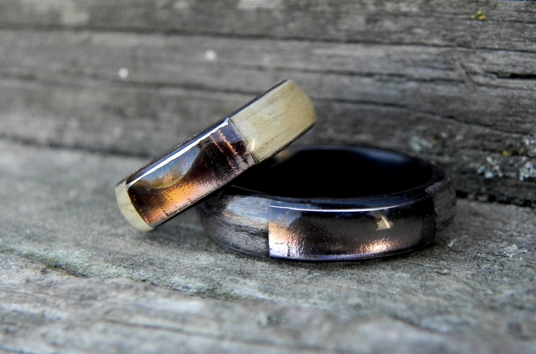 Minimalist Wood Ring, Double Sided Wooden Ring, Bentwood Forest Rings ...