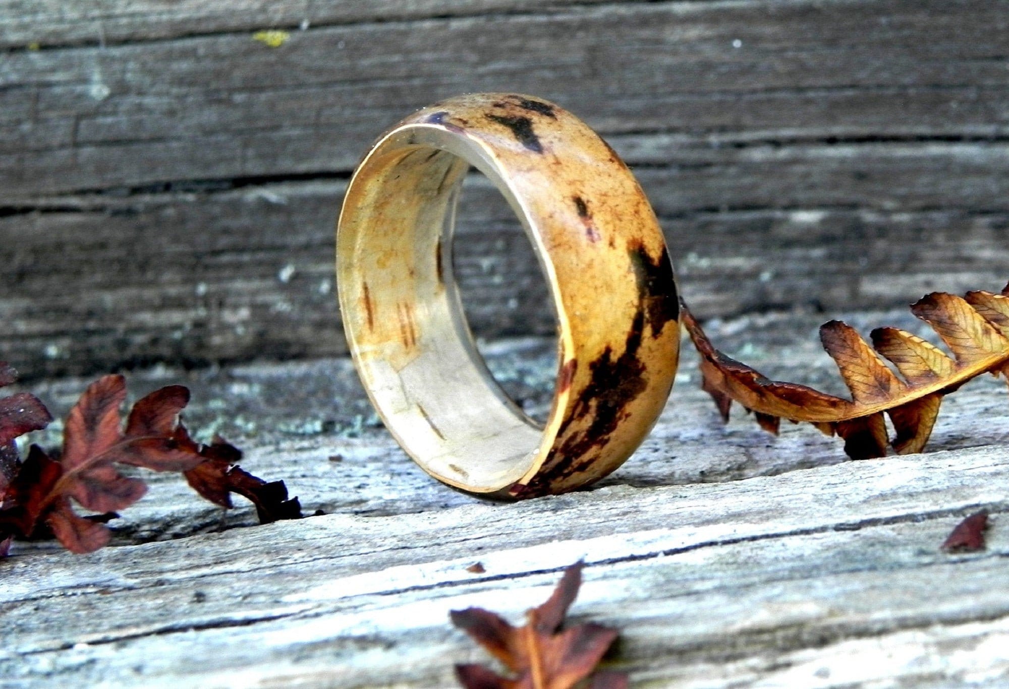 Men wood ring Birch bark ring Forest wedding rings | Etsy