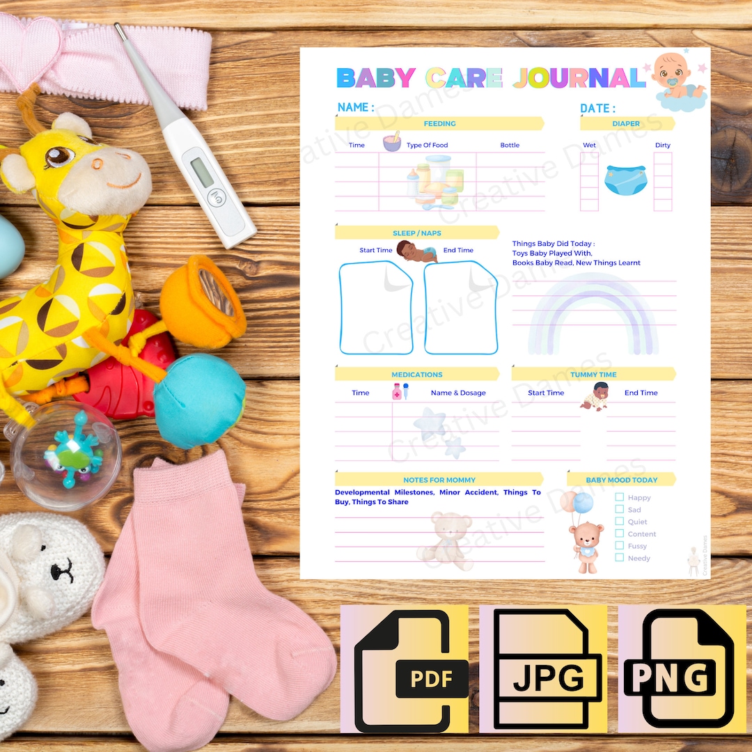 Baby Care Journal for Baby Daily Newborn Planner Schedule for Newborn ...