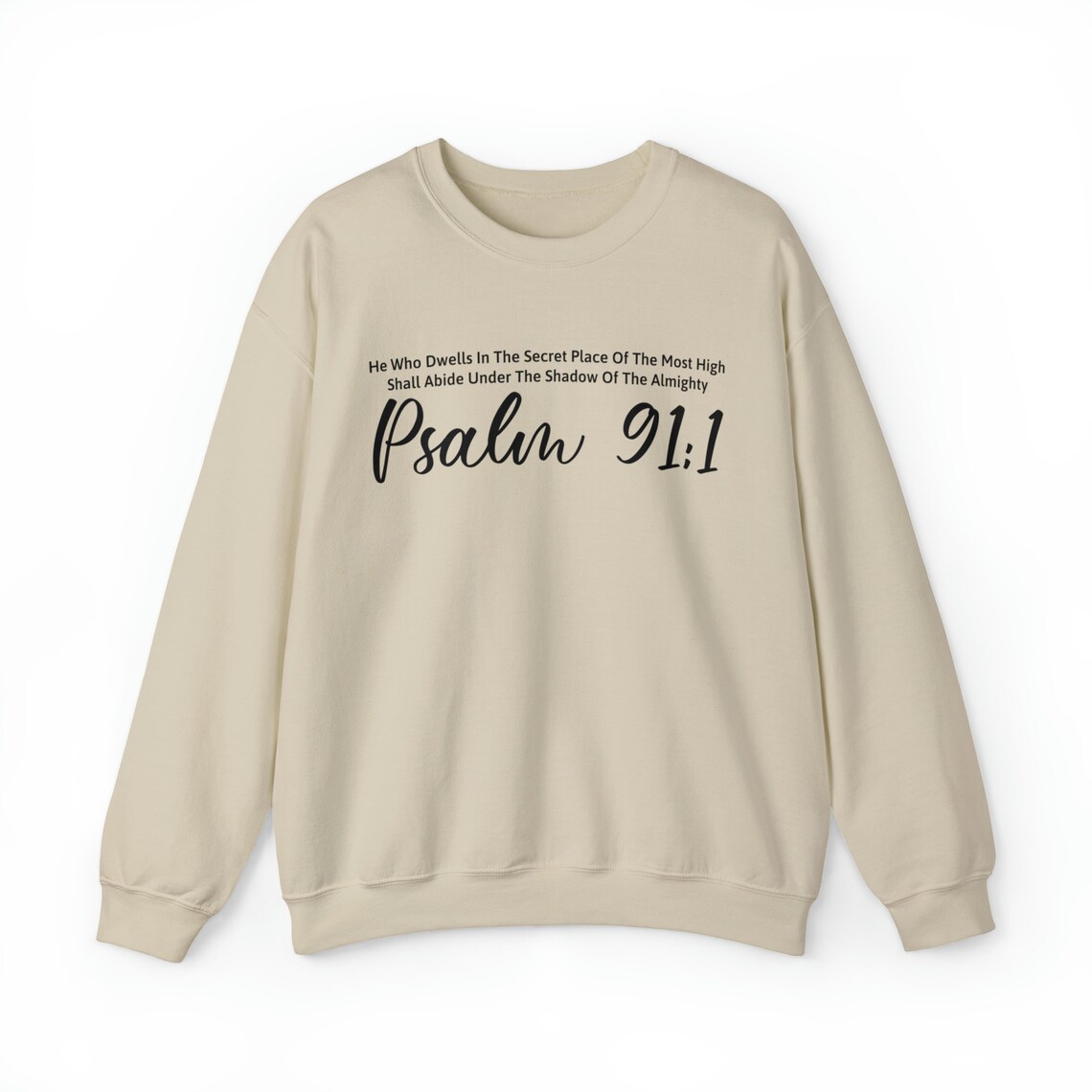 Psalm 91:1 Bible Verse Christian Bible Verse Sweatshirt Scripture ...