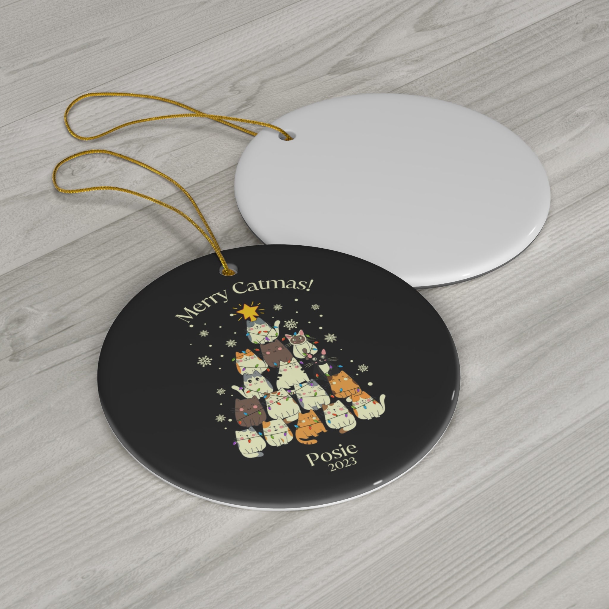 Custom Merry Catmas Ornament Merry Christmas From the Cat Ornament Cat ...
