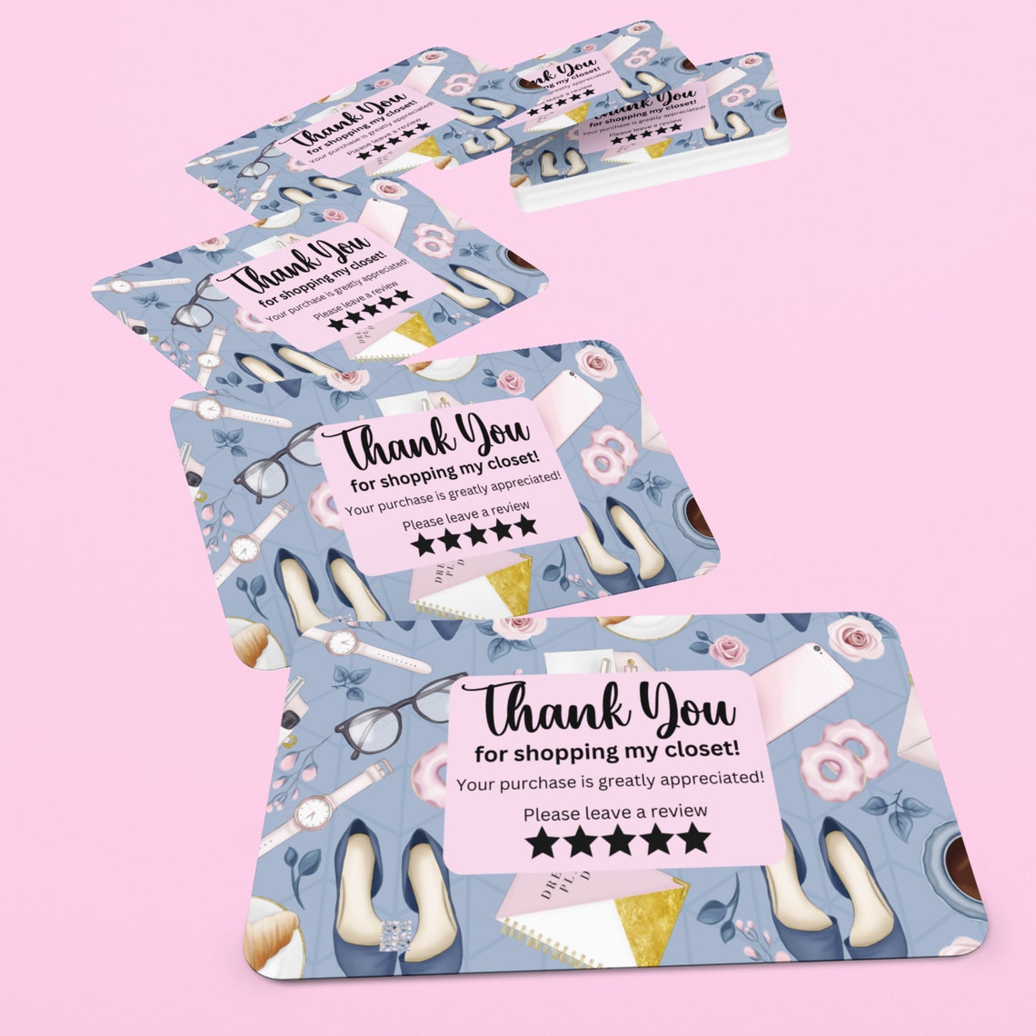 Thank You for Shopping My Closet Cards, Poshmark Thank You Cards, Thank ...