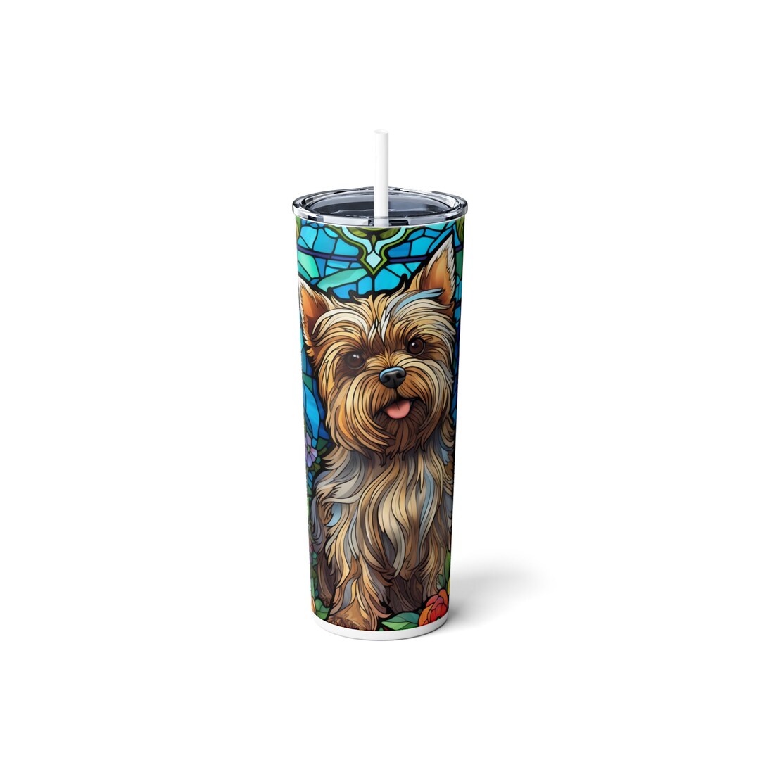 Yorkie Stained Glass Yorkshire Terrier Tumbler Gift for Yorkie - Etsy