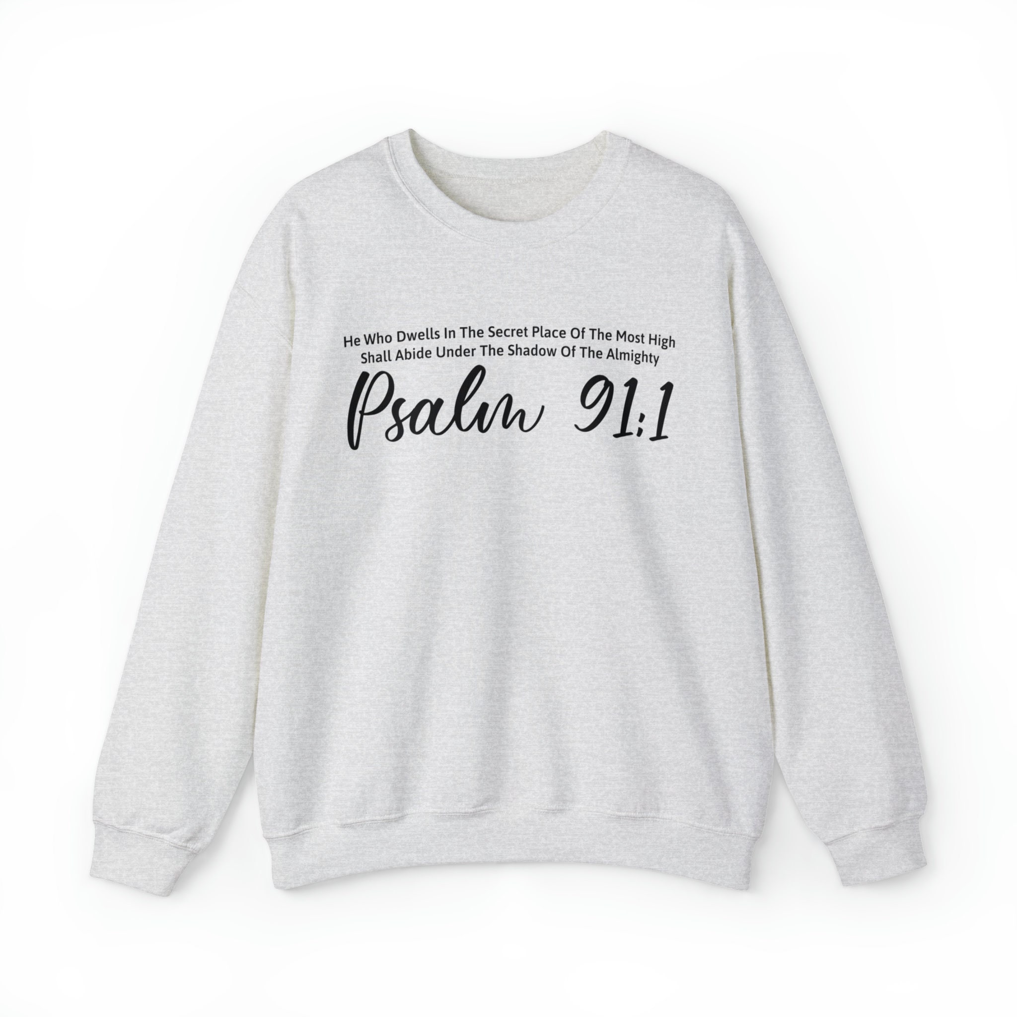 Psalm 91:1 Bible Verse Christian Bible Verse Sweatshirt Scripture ...