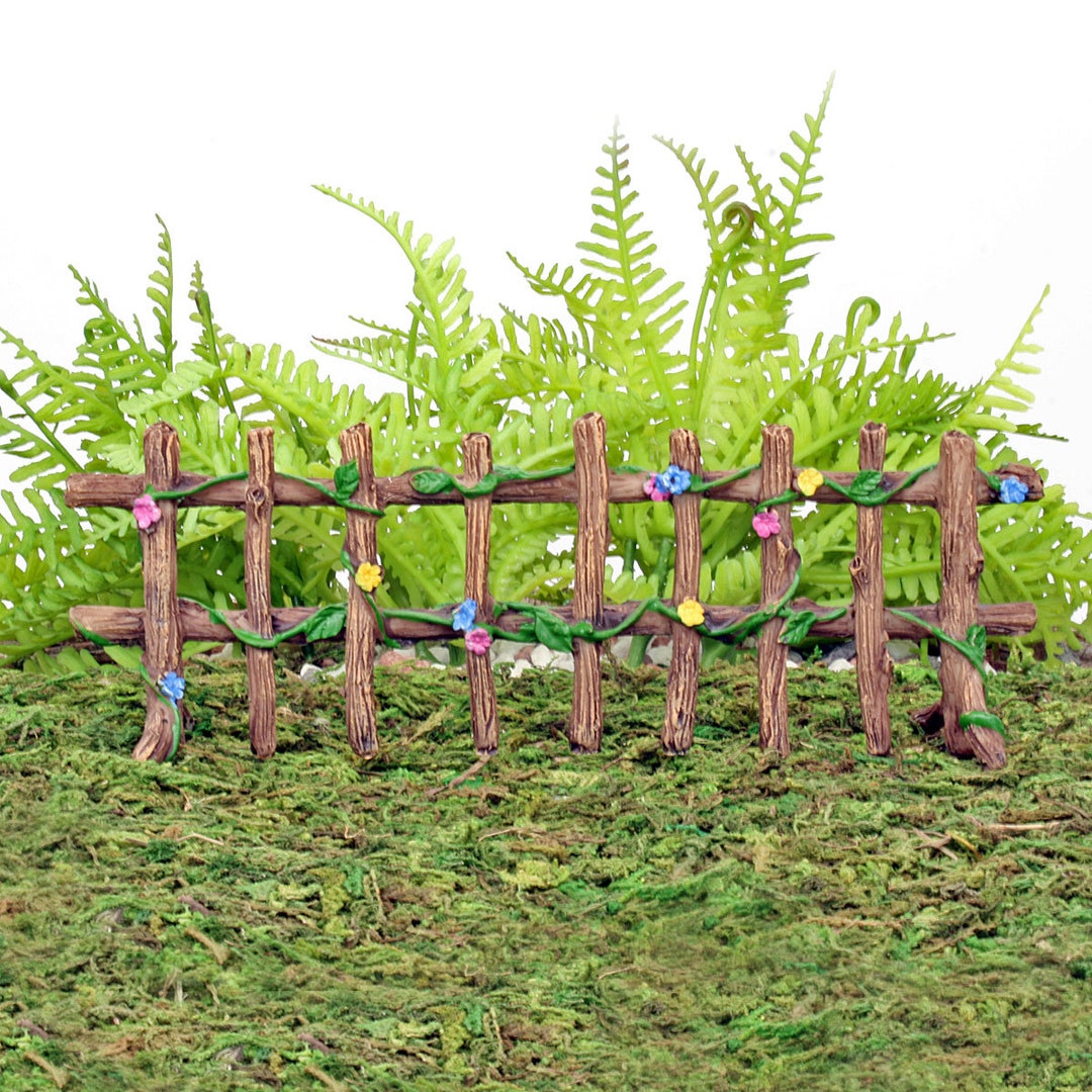 Wood Effect Post and Rail Fence, Miniature Wooden Fence for Fairy ...
