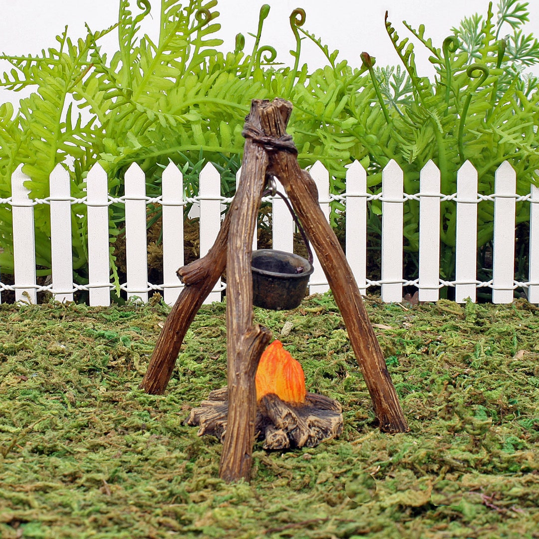 Fairy Campfire and Cookpot, Miniatiure Fairy Campfire, Mini S'mores Set ...