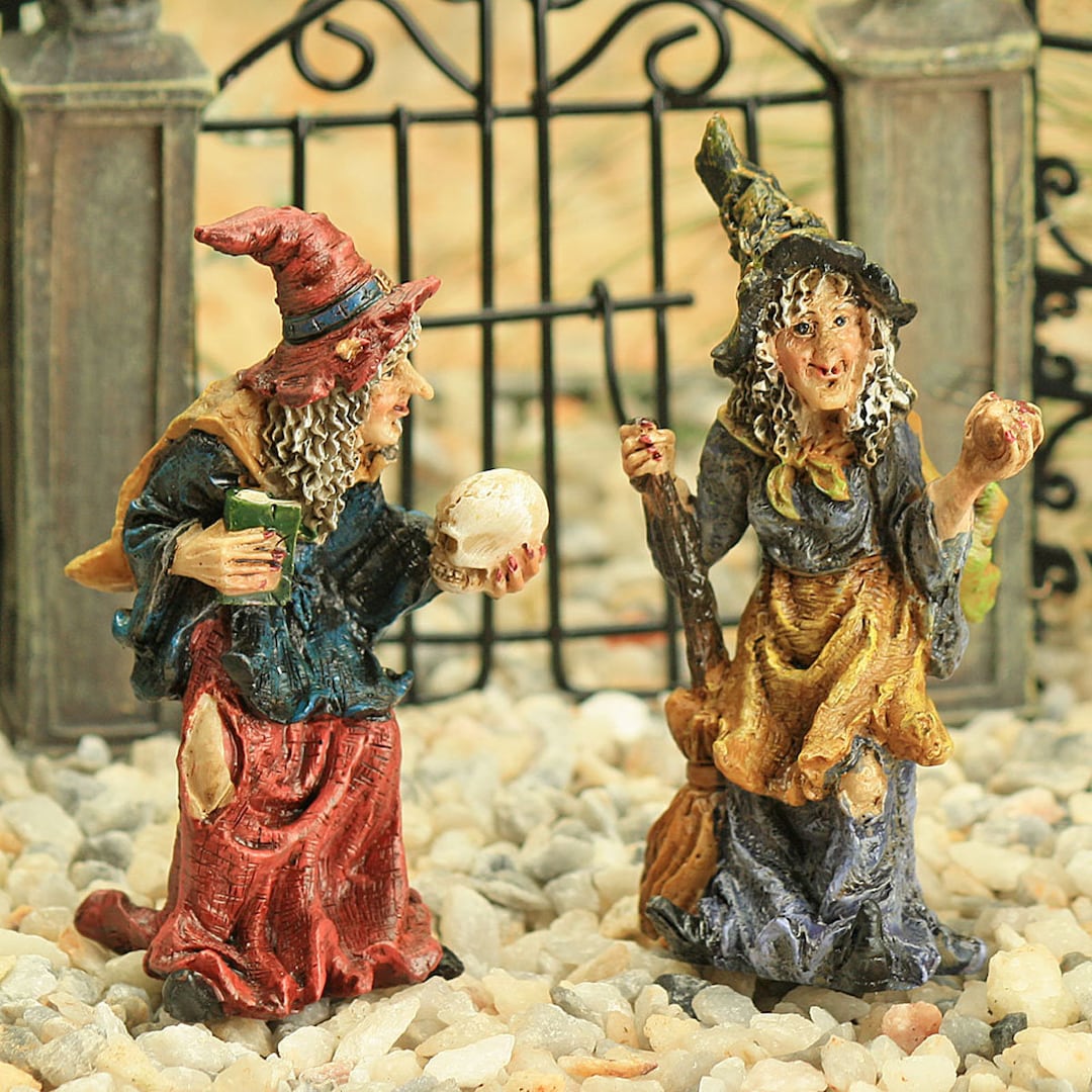 Halloween Witch Figure, Miniature Halloween Witch , Two Colour Options ...