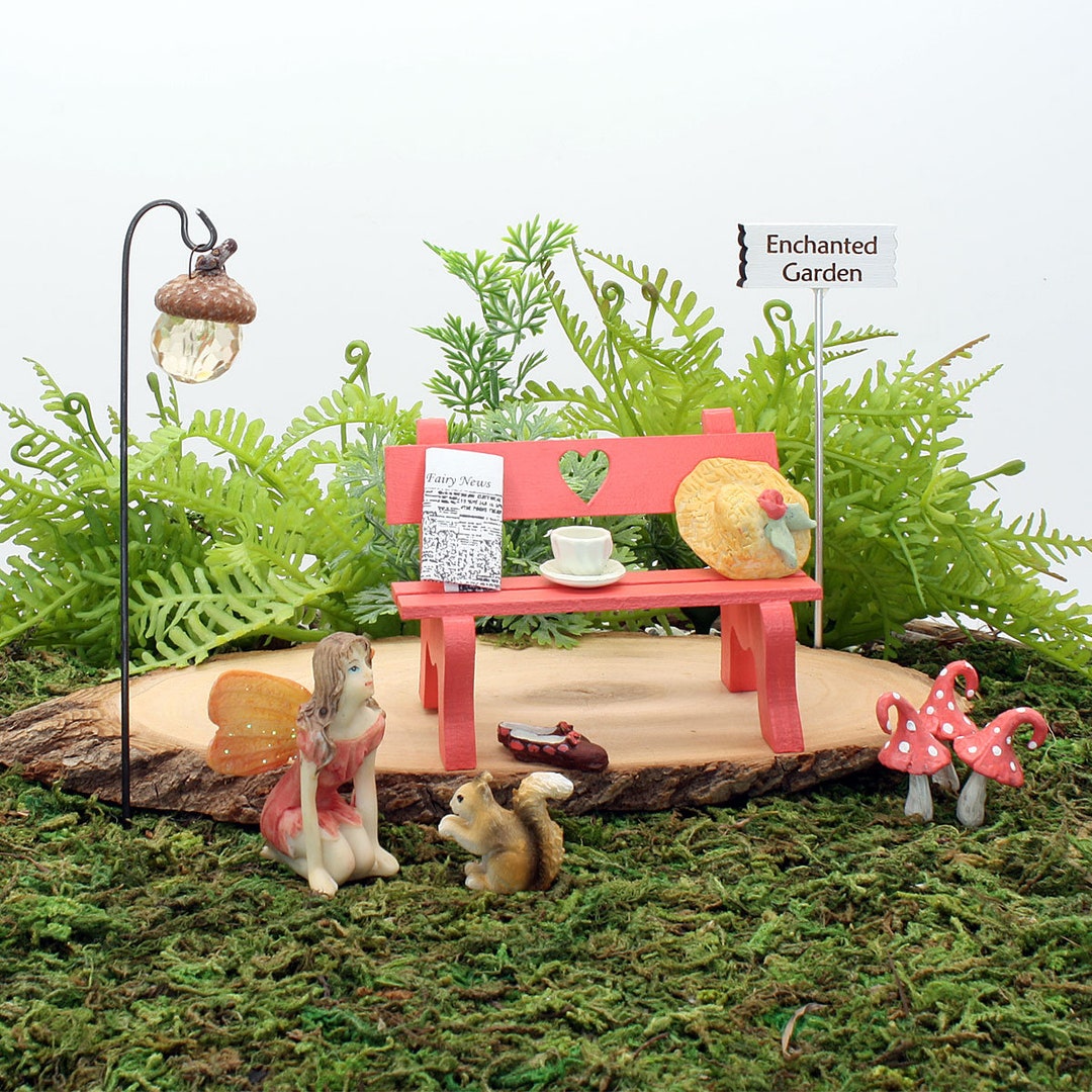 10 Piece Carnation Pink Fairy Garden Starter Pack, Gift Set, Fairy ...