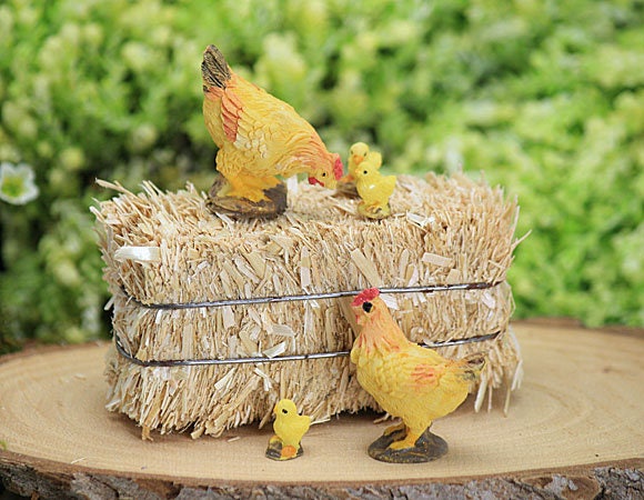 Chicken & Free Range Egg Set Cockerel Chicks Hay Bale - Etsy