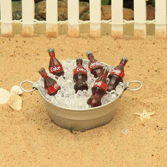 Silver Ice Bucket and 6 Coke Bottles Coca Cola Bottles and | Etsy