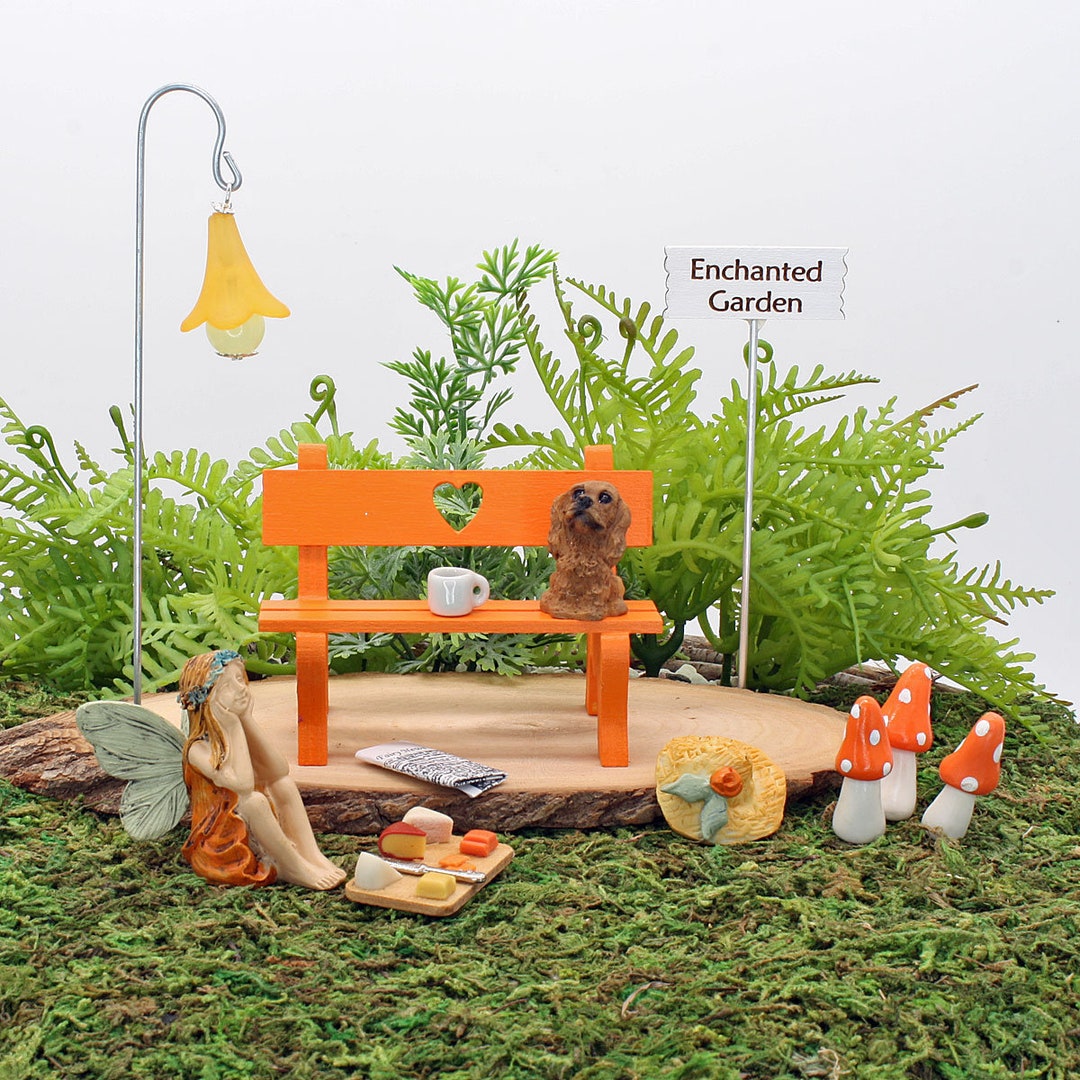 Fairy Garden Gift Set, Orange Collection 10 or 6 Piece Starter Pack for ...