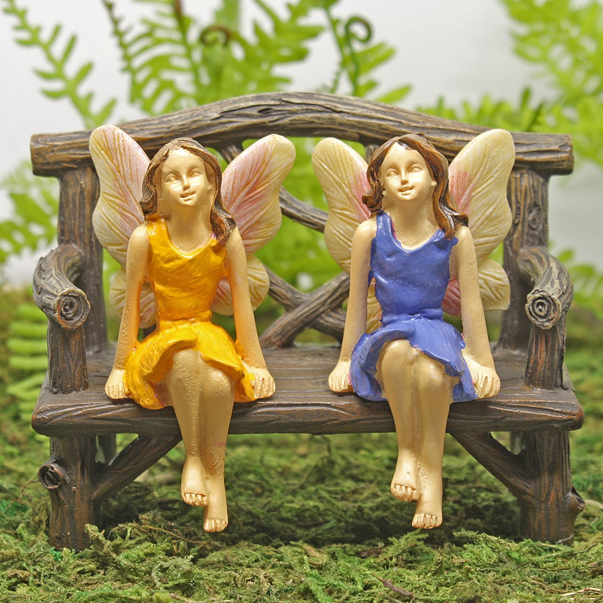 One Sitting Fairy Figure, 4 Colour Options, Miniature Fairy Garden ...