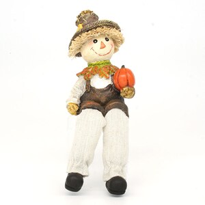 Harvest Scarecrow, Three Colour Options, Sitting Scarecrow With Dangly ...