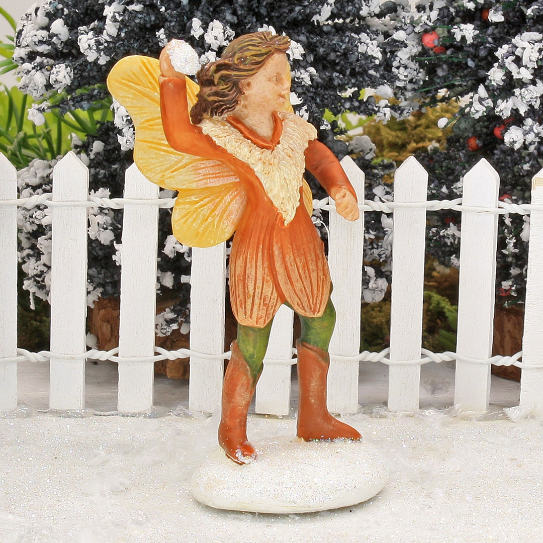 Winter Fairy Throwing Snowball, Snowball Fight, Winter Fun, Miniature ...