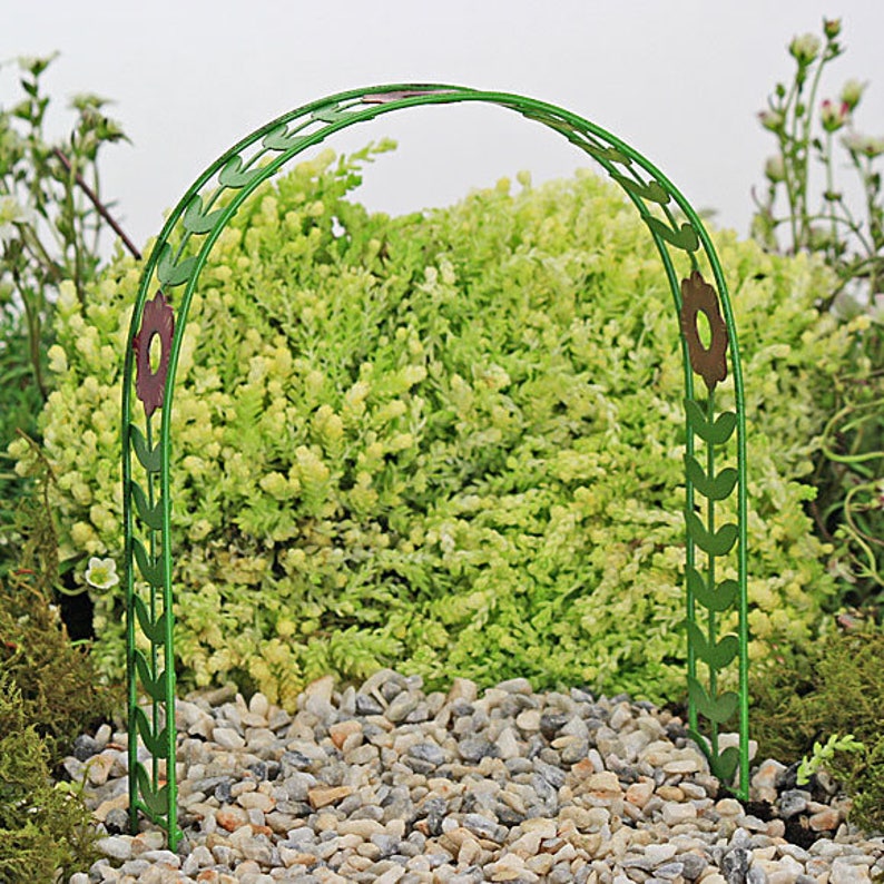 Green Garden Arch Fairy Garden Arch Miniature Fairy Garden - Etsy