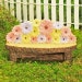 Pretty Flower Garden Bench, Miniature Bench, Wooden Effect, Fairy ...