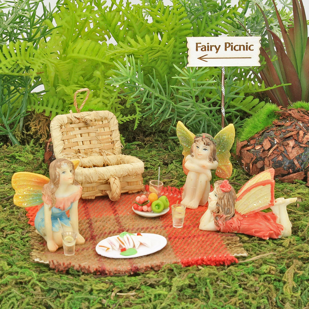 Fairy Picnic, Miniature Picnic Set, Picnic Hamper, Picnic Blanket ...
