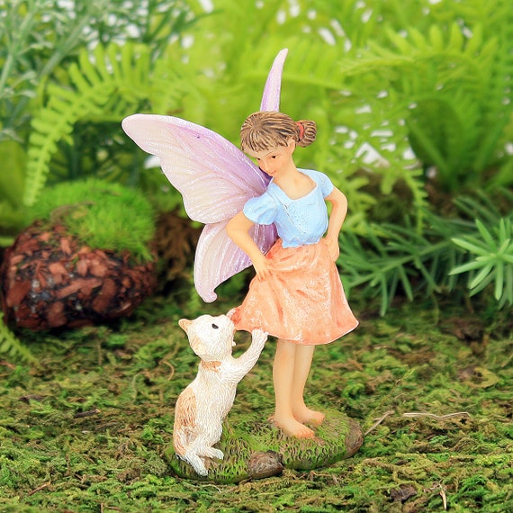 Fairy With Little Pet Cat Fairy Playing With Cat Playtime - Etsy