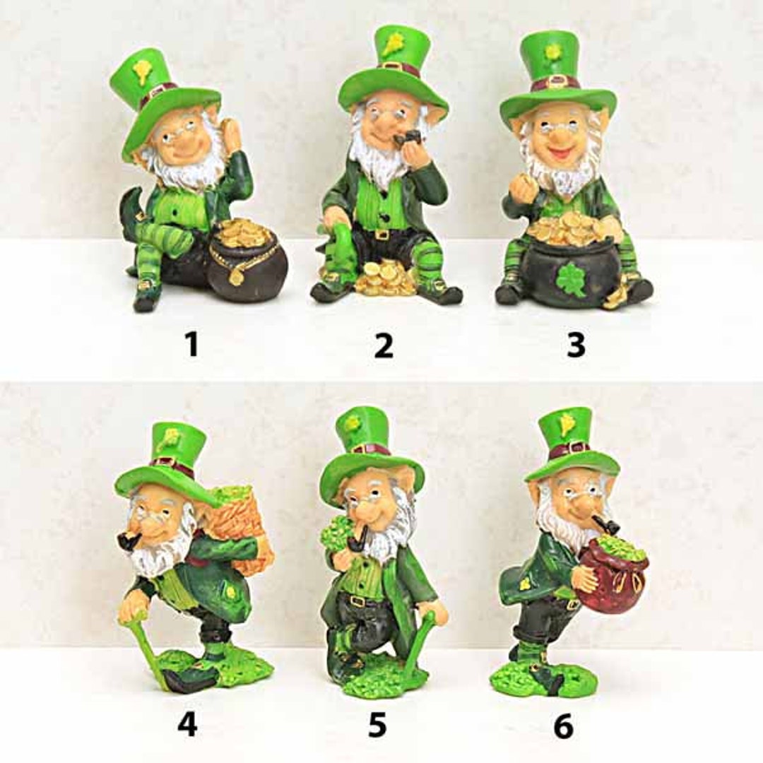 Miniature Leprechaun, Sitting With a Pot of Gold or Standing With a ...
