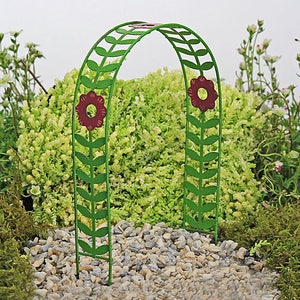 Green Garden Arch, Fairy Garden Arch, Miniature Fairy Garden Arbour ...