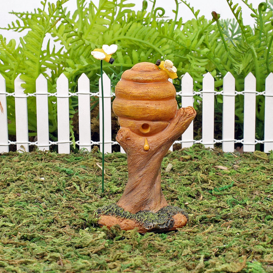Bee Hive With Bees, Miniature Fairy Garden Bee Hive, Honeycombe Bee ...