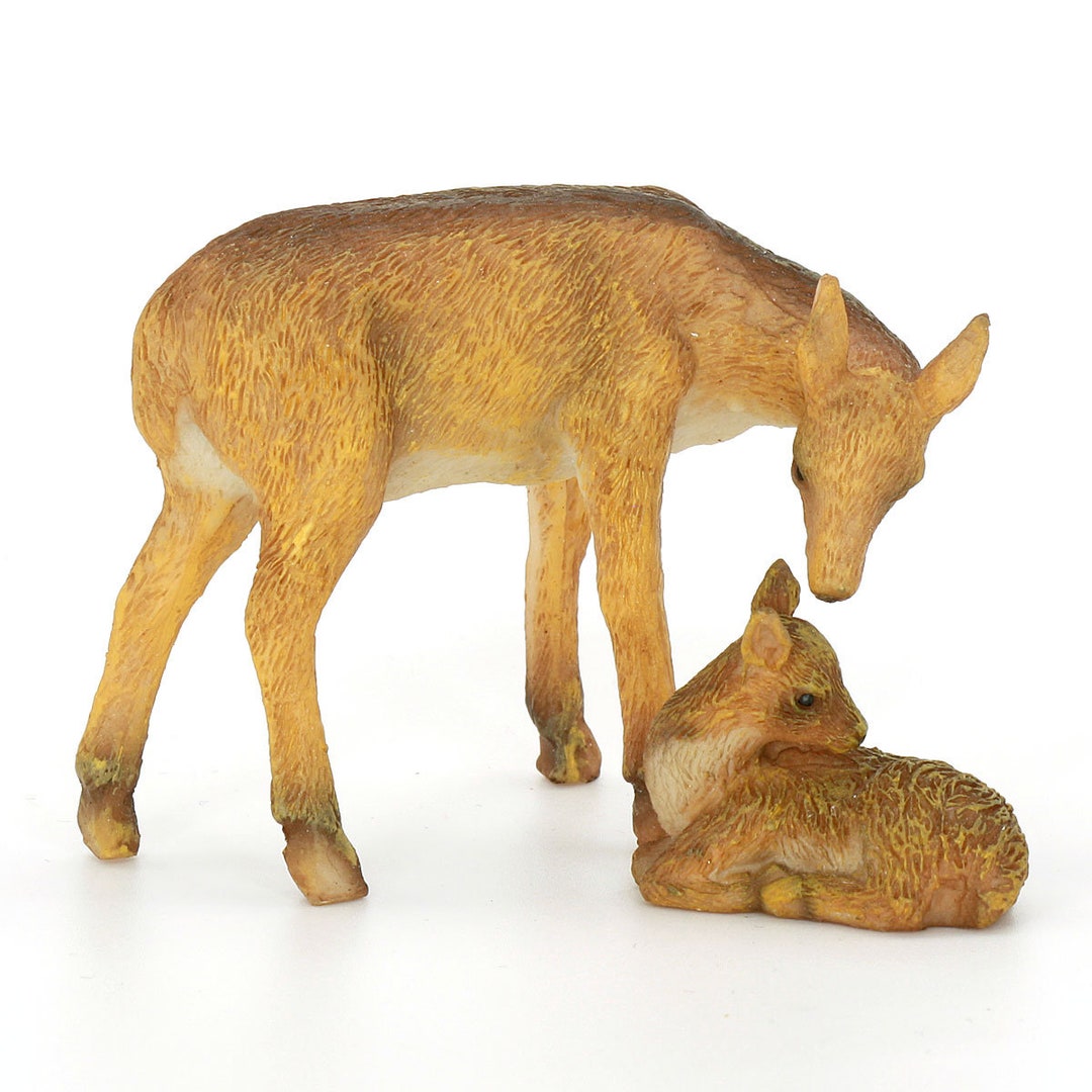 Mother Deer and Baby Fawn, Miniature Deer, Fairy Garden Animal, Fairy ...