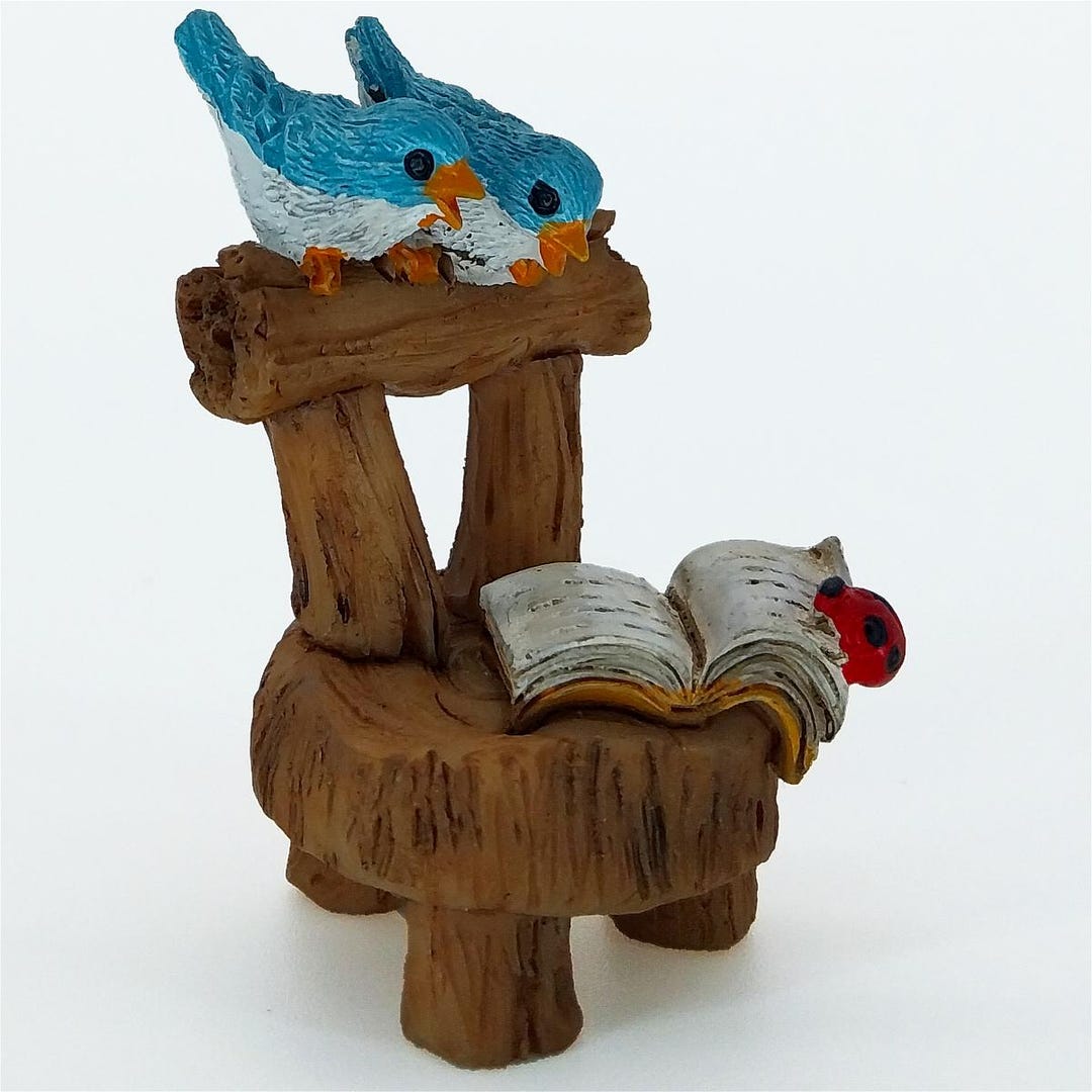 Bluebird Seat, Blue Bird Chair, Log Chair With Tiny Bluebirds ...