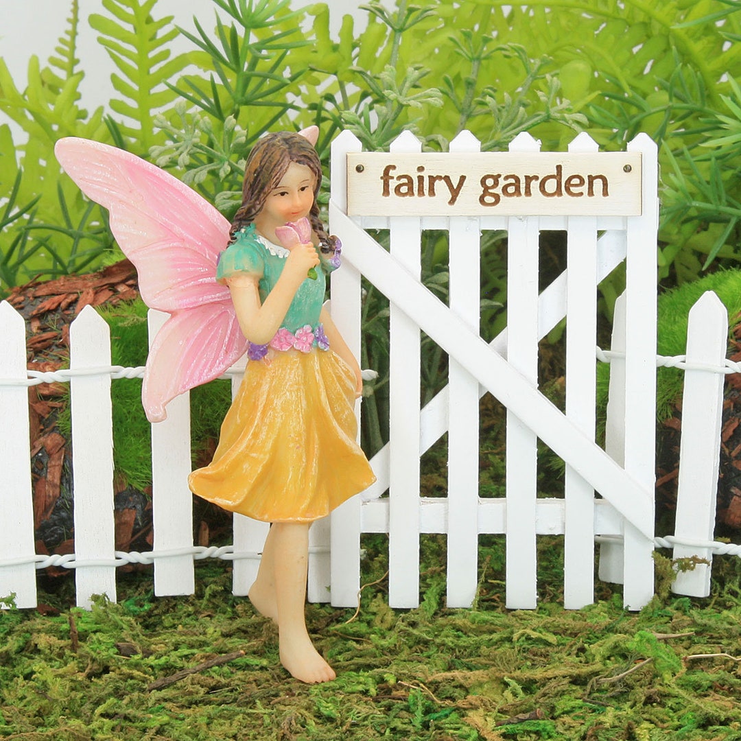 White Garden Gate, Miniature Dollhouse or Fairy Garden Gate, the Fairy ...