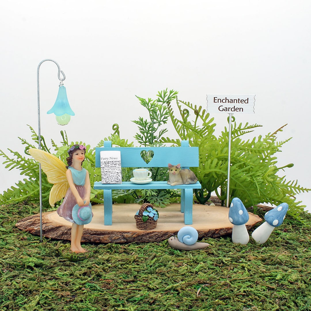 Fairy Garden Gift Set, Duck Egg Blue Collection 10 or 6 Piece Starter ...