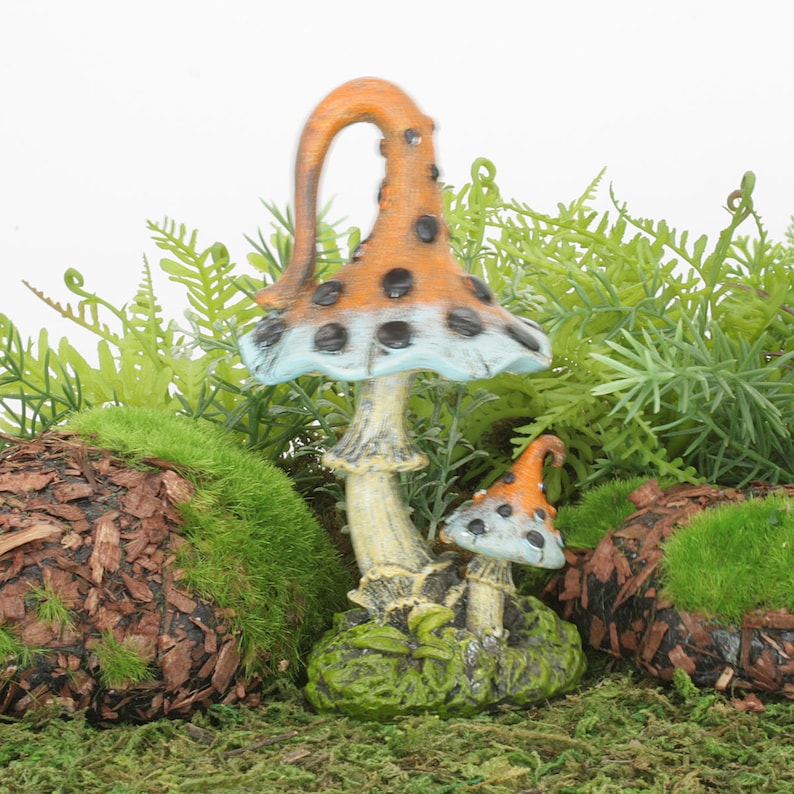 Woodland Mushroom Duo, Three Colour Options, Fairy Garden Mushrooms ...
