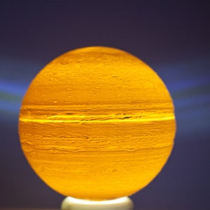 Jupiter Planet Night Lamp, 3D Printed Lamp, Modern Desk Lamp, Astrology ...