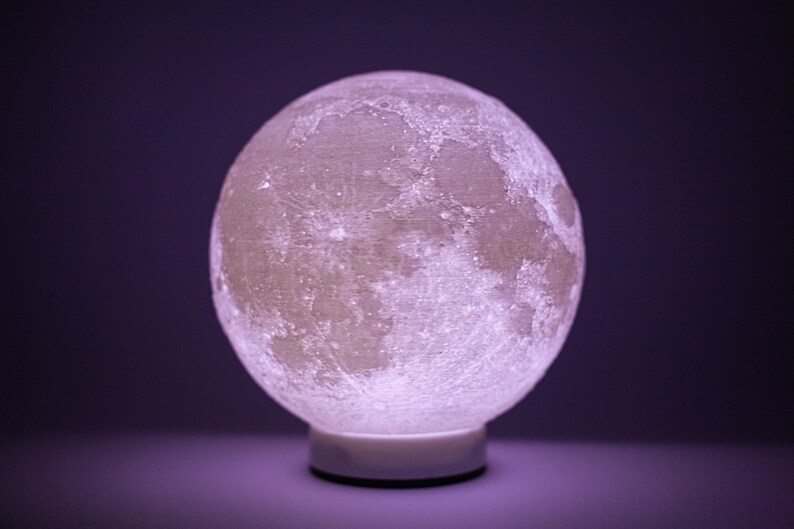 Moon Night Lamp 3D Printed Lamp Modern Desk Lamp Astrology | Etsy