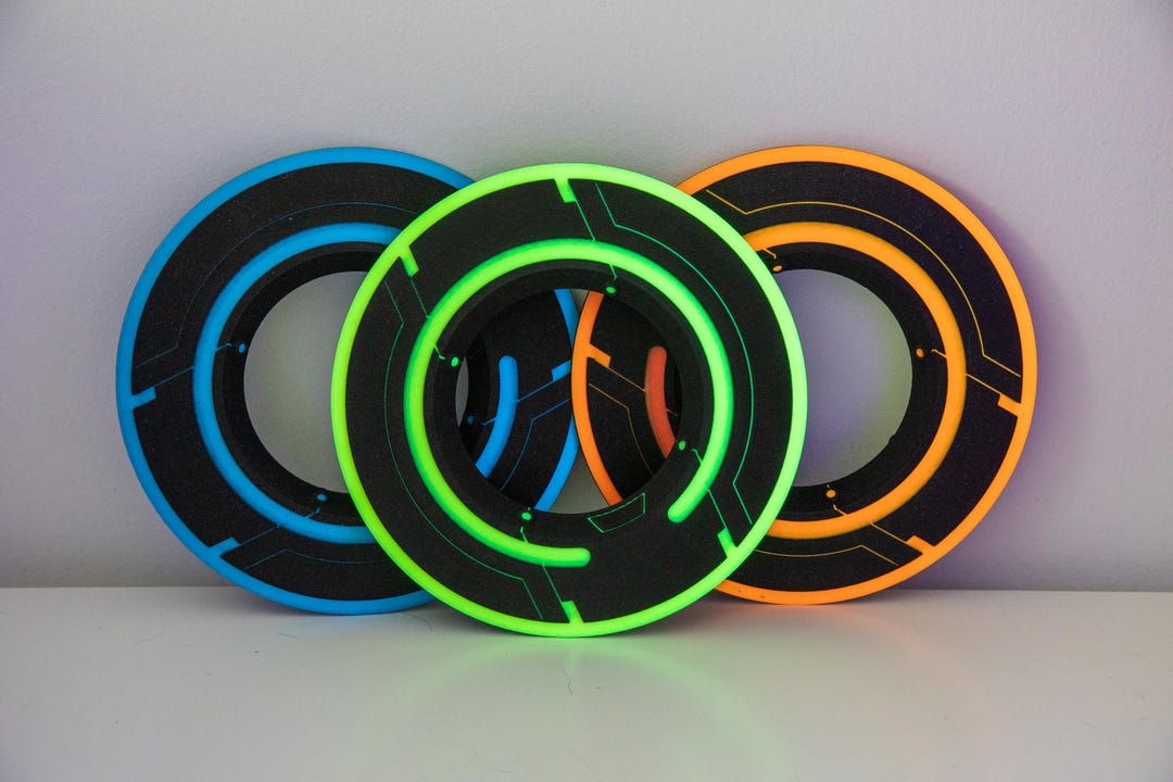 Light Cycle Inspired Tron Identity Disc, Glow in the Dark Prop, Fan Art ...