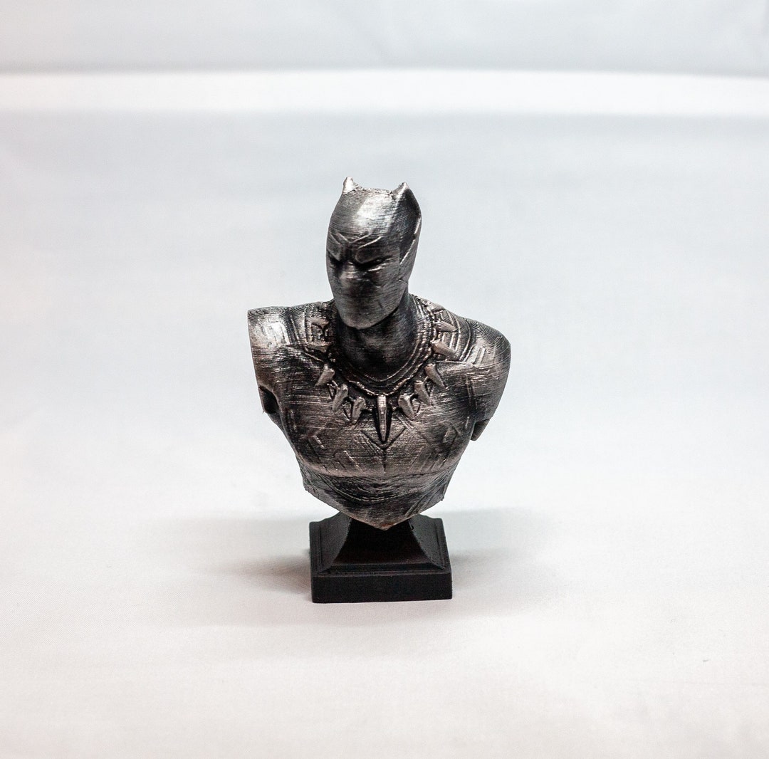 Black Panther Inspired Bust Handpainted 3d Printed - Etsy