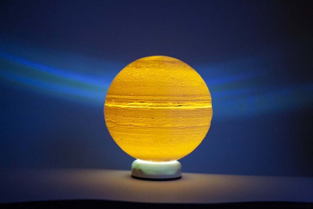 Jupiter Planet Night Lamp, 3D Printed Lamp, Modern Desk Lamp, Astrology ...