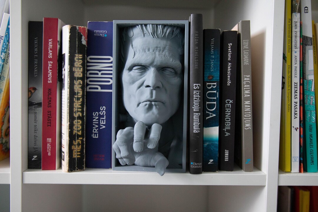 Frankenstein Monster Bookend, Book Nook, Unique Horror Gift, Horror ...