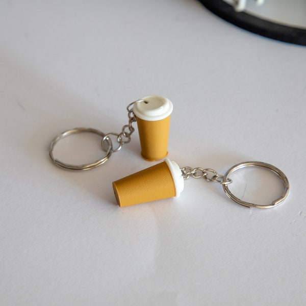 Coffee Cup Keychain - Etsy