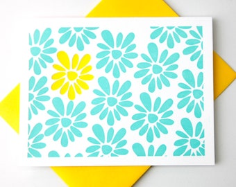 Yellow Daisy Card | Etsy