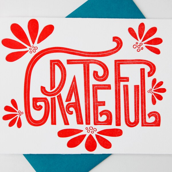 Grateful Card - Etsy