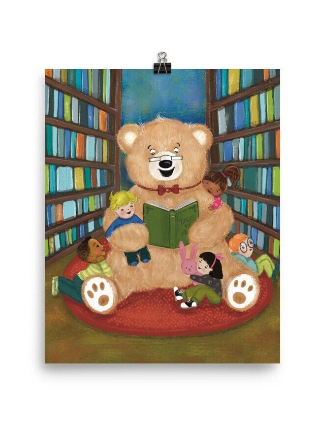 Teddy Bear Story Time Poster for the Love of Reading, Libraries and ...