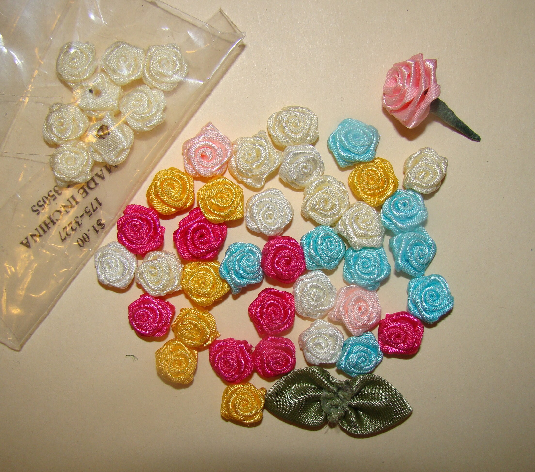Ribbon Roses Variety Pack Craft Supply Mini Flowers FREE SHIPPING - Etsy