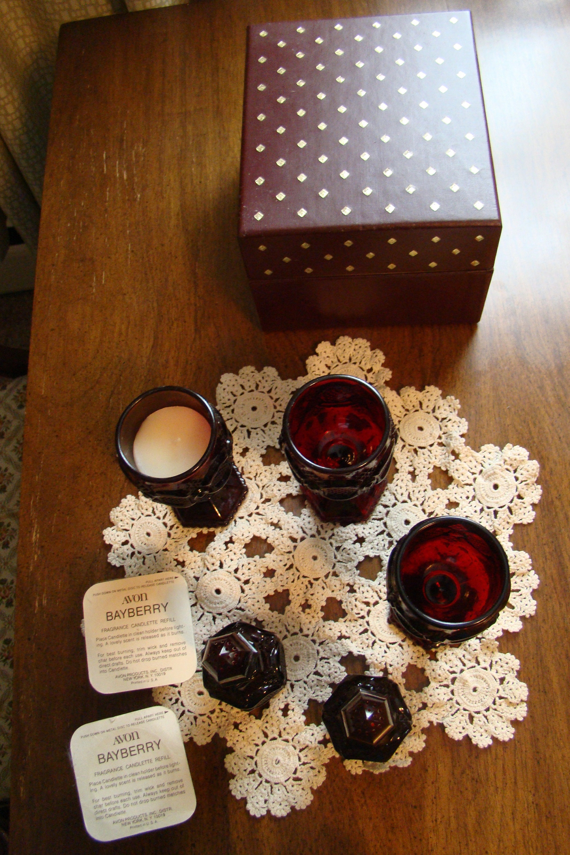 Vintage Avon Ruby Red Cape Cod Set 1970s 8 Piece - Etsy