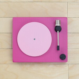 Pink Record Player for 1:6 Scale Doll |solid Wood | Multiple Colors - Etsy