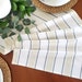 Gray & White Striped Table Runner, Farmhouse Table Runner, Extra Wide ...