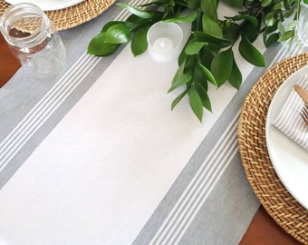 Gray Table Runner | Etsy