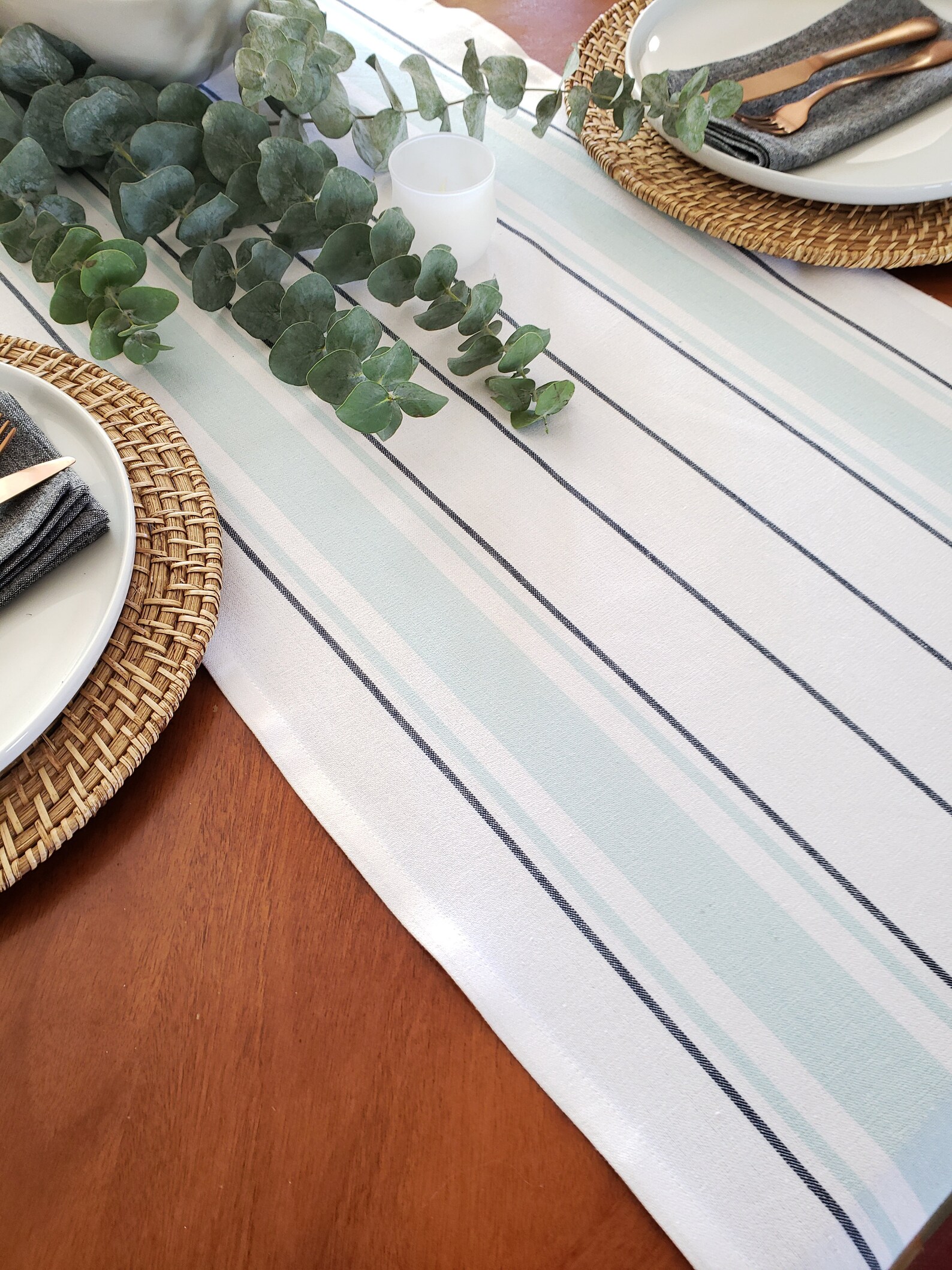 Coastal Farmhouse Table Runner Modern Table Runner Beach - Etsy