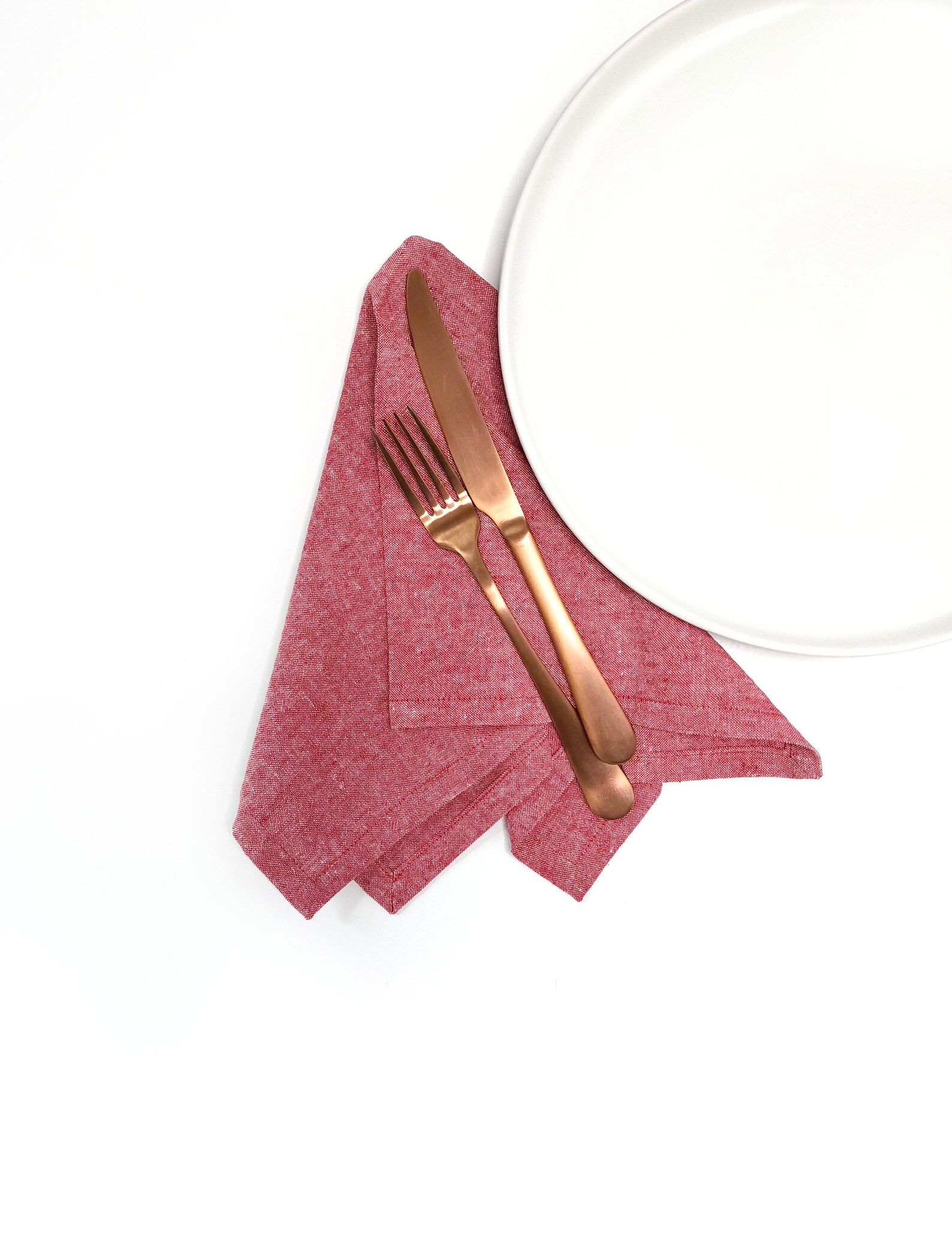 Red Linen Napkins - Etsy