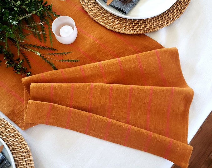 Burnt Orange Table Runner, Boho Table Runner - Etsy