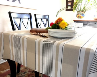 Striped Tablecloth - Etsy