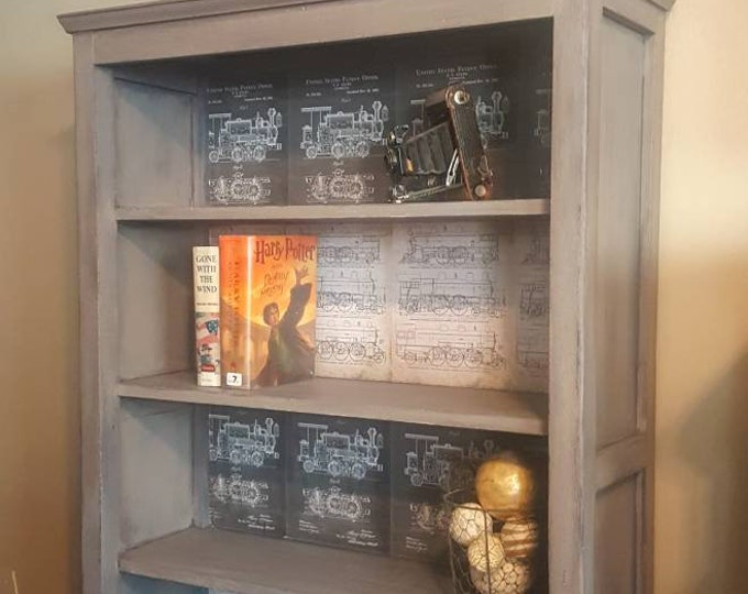 Antique Grey Steam Locomotive Bookshelf - Etsy